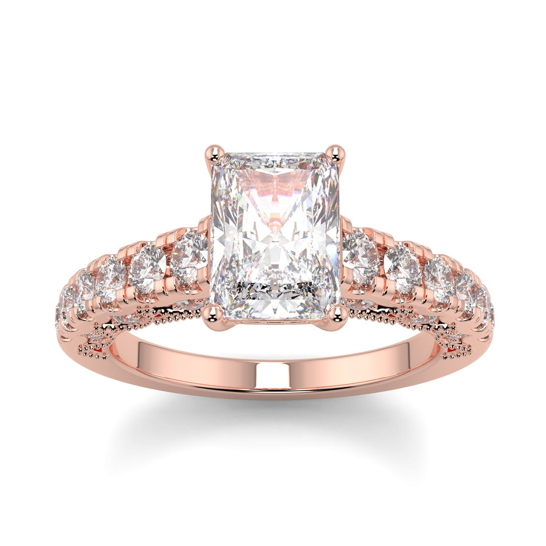 Radiant Cut Engagement Rings - Radiant Cut Diamond - Radiant Cut Hidden ...