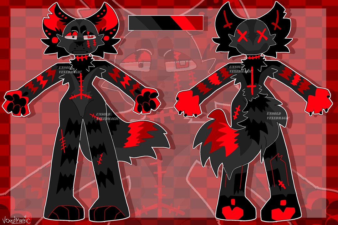 Emo Wolf Furry Anthro Fursona Adoptable - Etsy