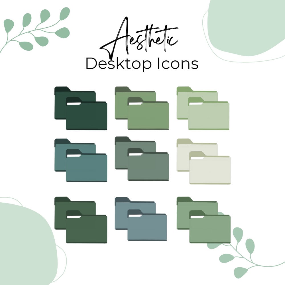 Desktop Icons L Folder, Mac and Windows, Aesthetic Desktop Folder - Etsy