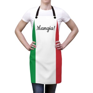 Italian Flag Apron: Mangia! Dinner Party Host Gift - Etsy