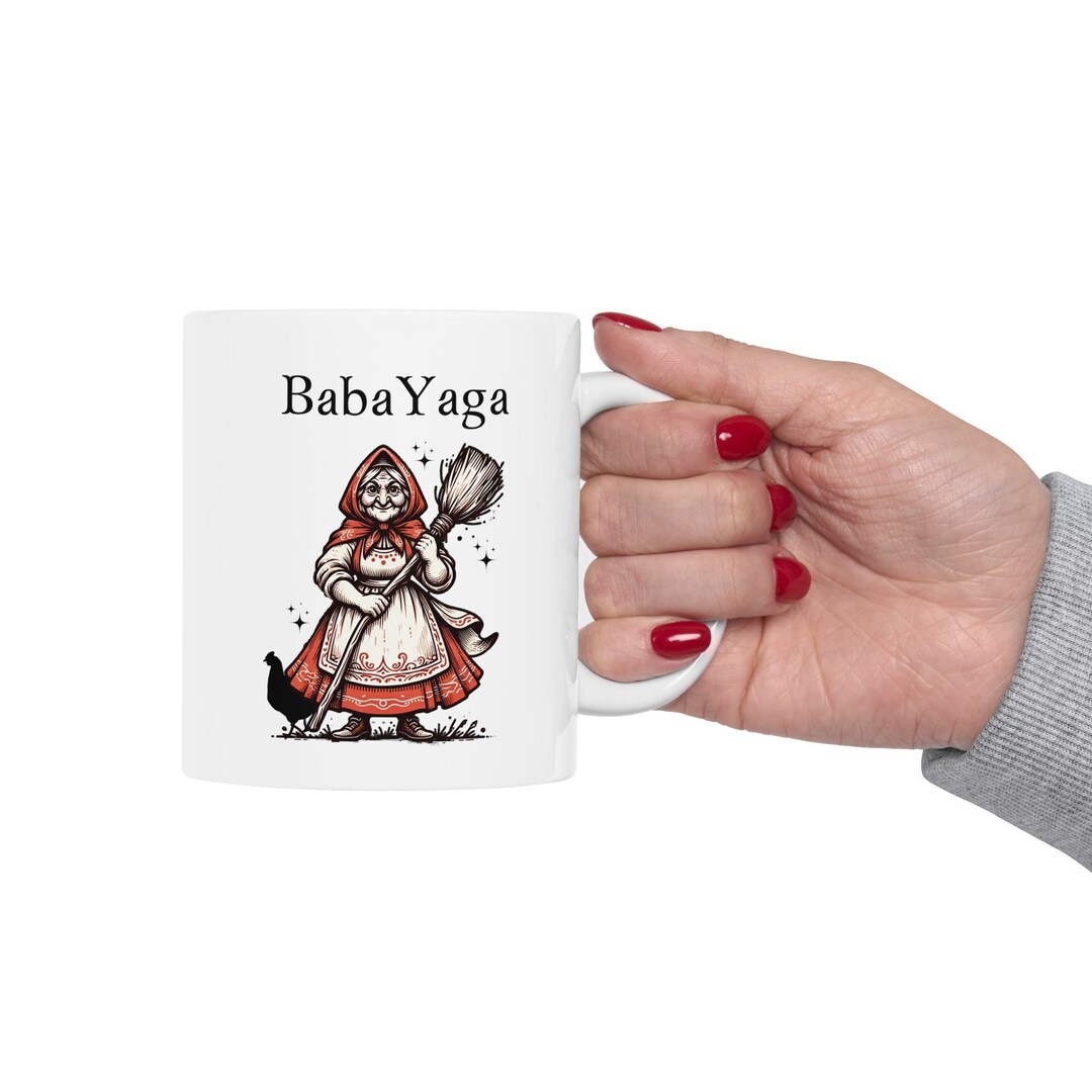 Baba Yaga Polish Folklore Ceramic Mug, (11oz, 15oz) for Polish Gift - Etsy