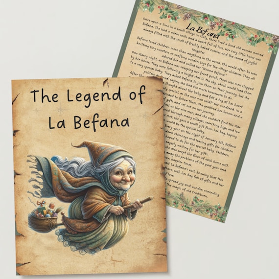 Italian Befana Printable La Befana, Christmas Witch, Fine Art Print,