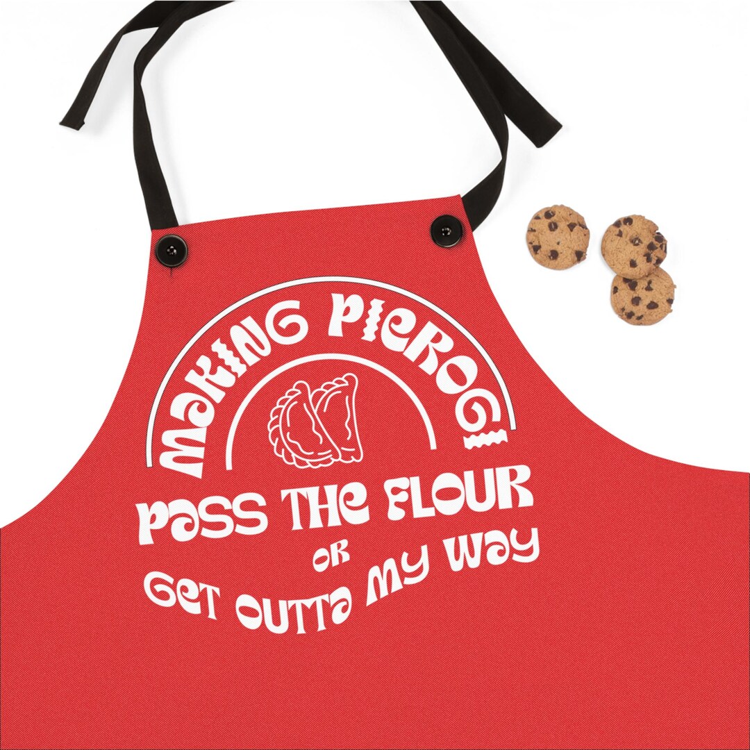 Pierogi Maker Apron, Kitschy Pierogi Kitchen Apron, Polish Food Makers ...