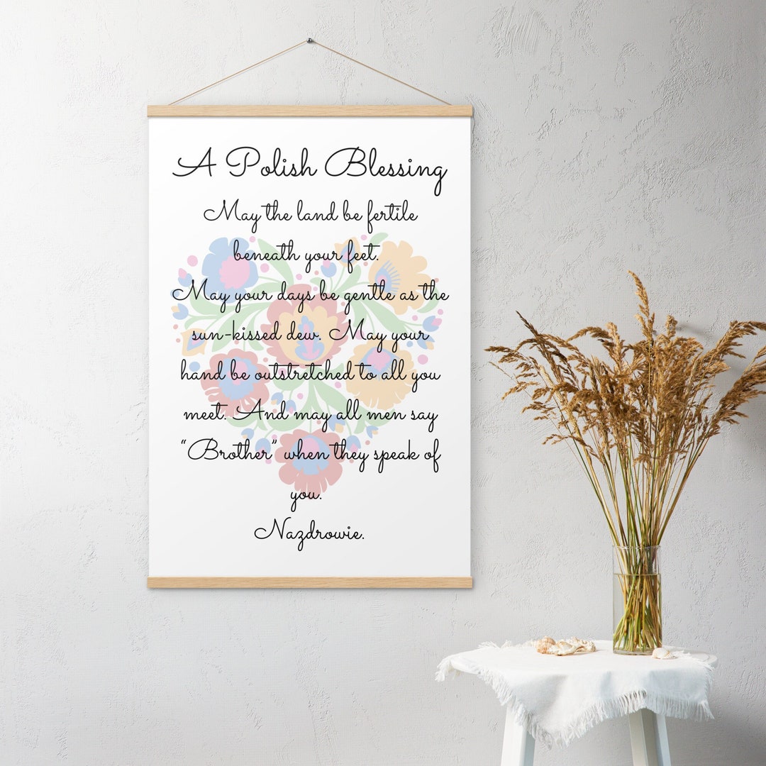 Polish Blessing Poster, Wedding Housewarming Gift With Hangers - Etsy