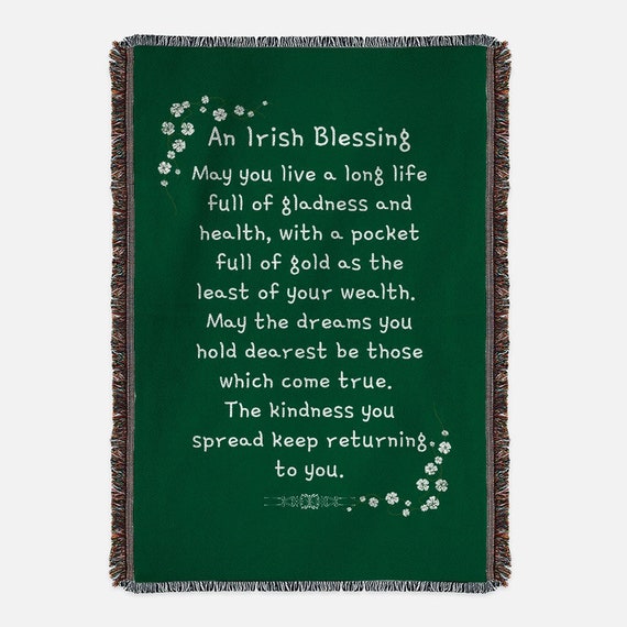 Irish Gifts Irish Blessing Blanket Soft-touch woven | Etsy