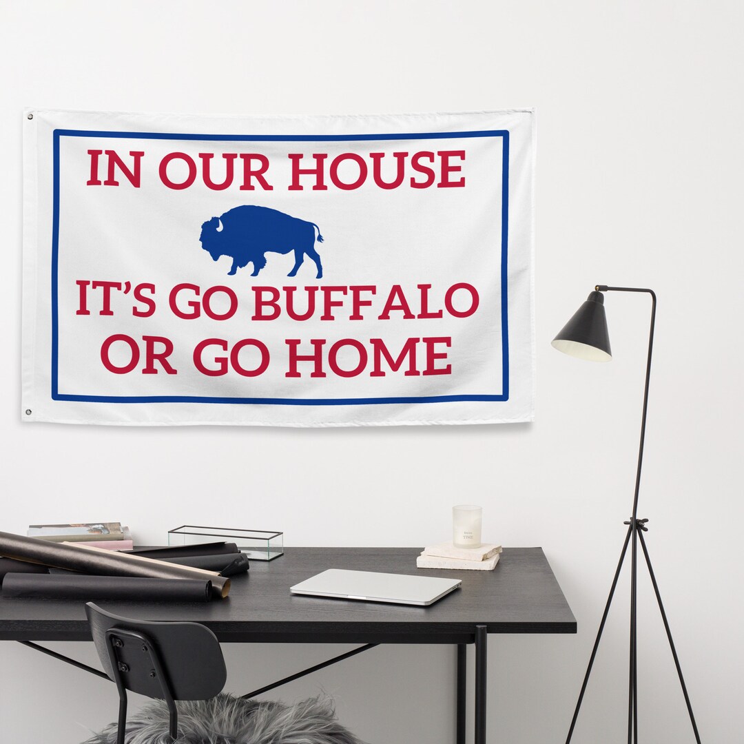 Buffalo Flag Buffalo Banner in Our House It's Go Buffalo - Etsy