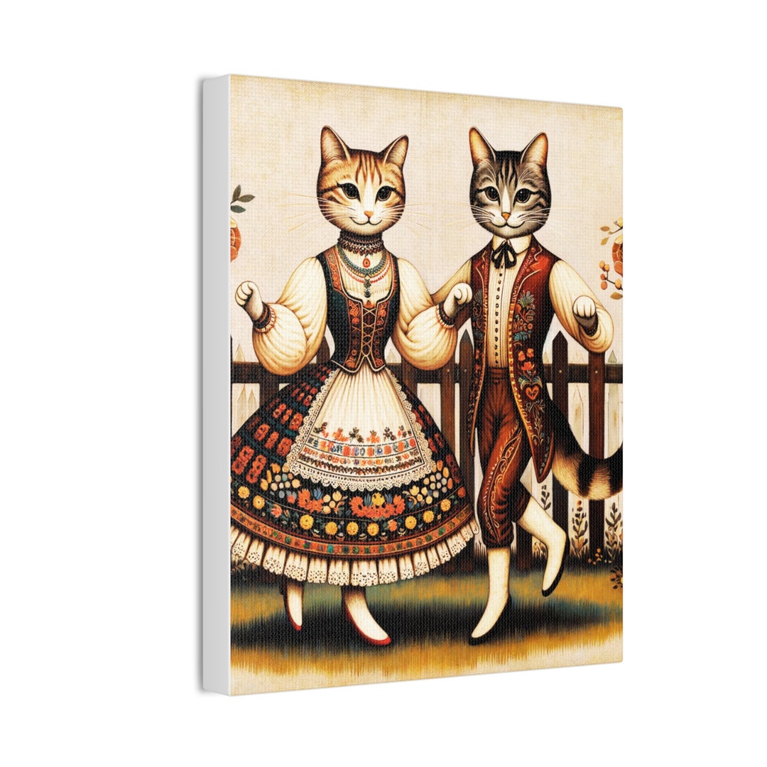 Polish Art. Polish Dancers, Polka Dance, Decor, Canvas Art 8" X 10" - Etsy