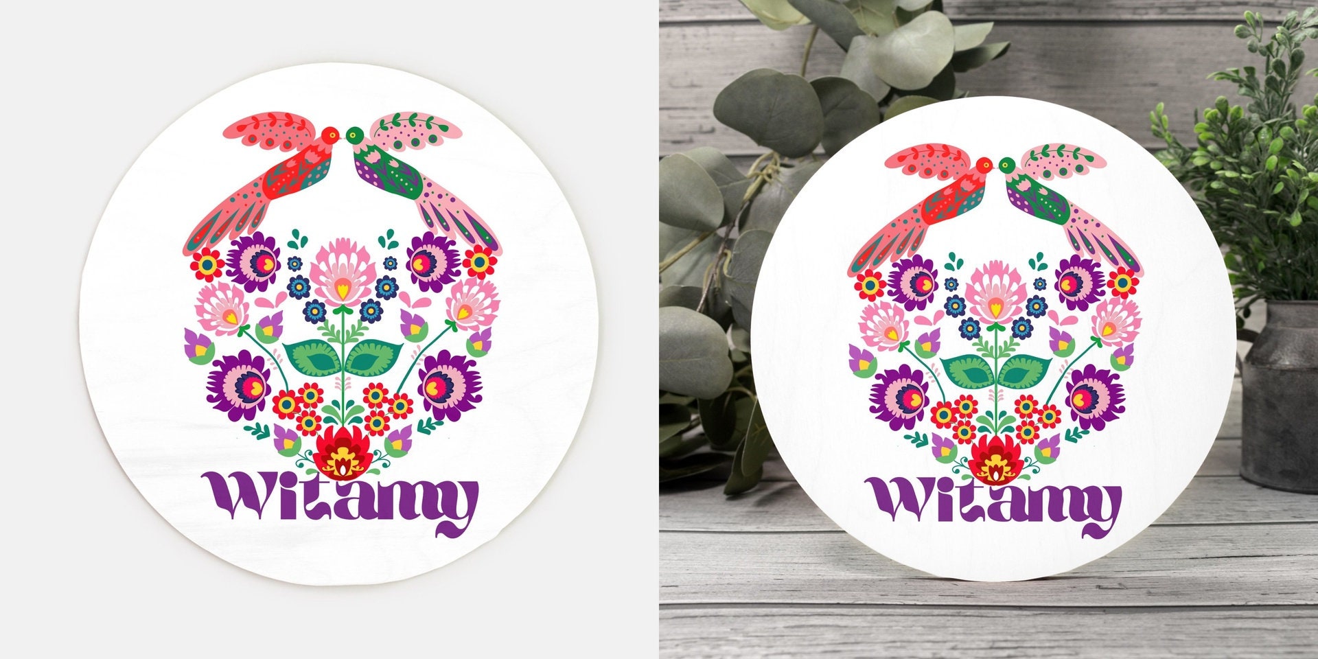 Witamy Wood Sign 10" (round) - Etsy