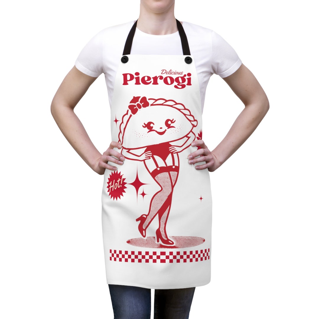 Pierogi Apron, Kitschy Apron (AOP), Polish Gift, Polish Pride, Pierogi ...