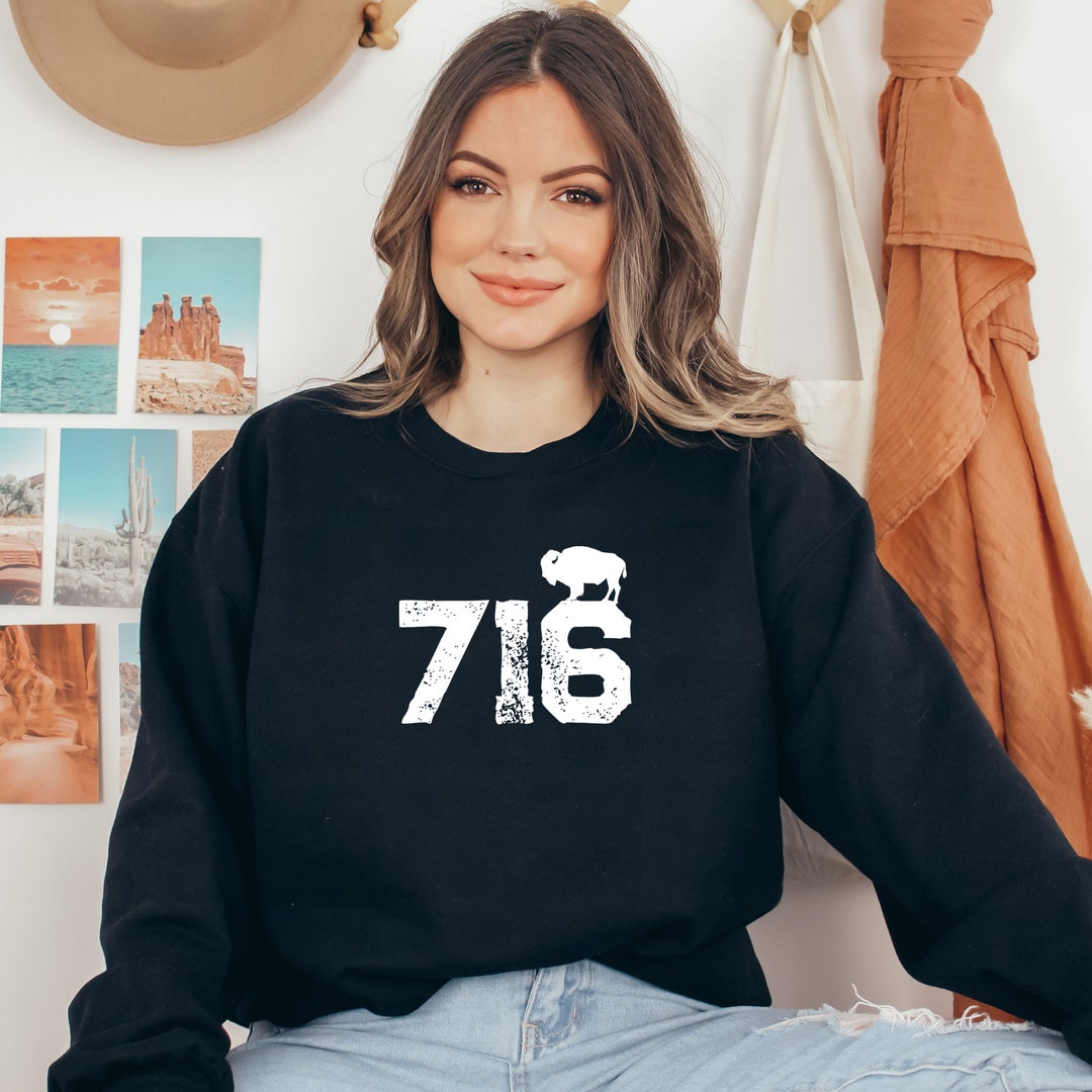 Distressed Buffalo 716 Logo Unisex Heavy Blend Crewneck Sweatshirt - Etsy