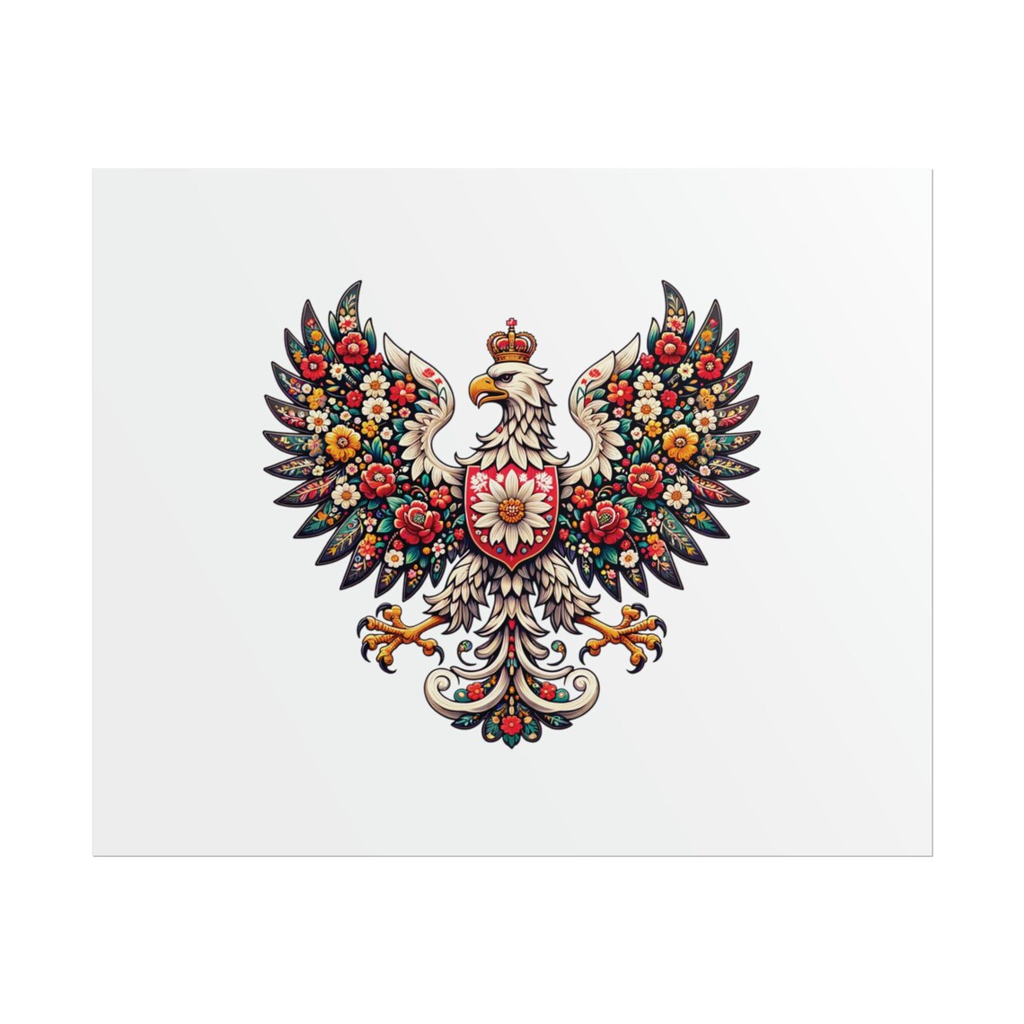 Polish Eagle Rolled Poster Polish Folk Art- 11" X 9" - Etsy