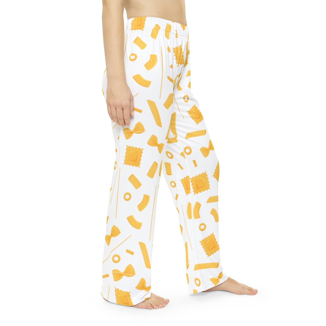 Pasta Lover Gift, Pasta Pattern Pajama Bottoms, Italian Lover Pj's ...