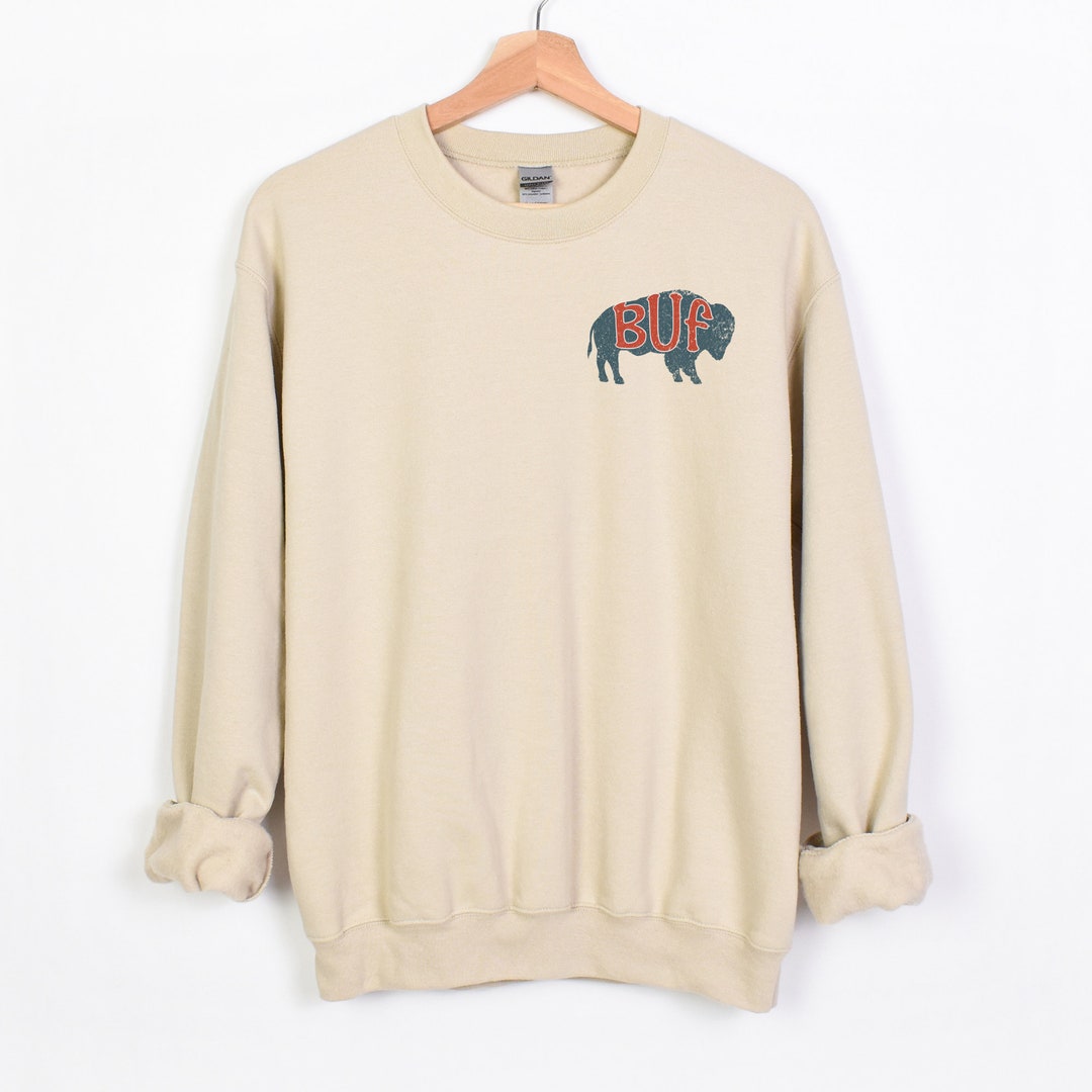 Retro Style Buffalo Vintage Distressed BUF Logo Design for Buffalonians ...