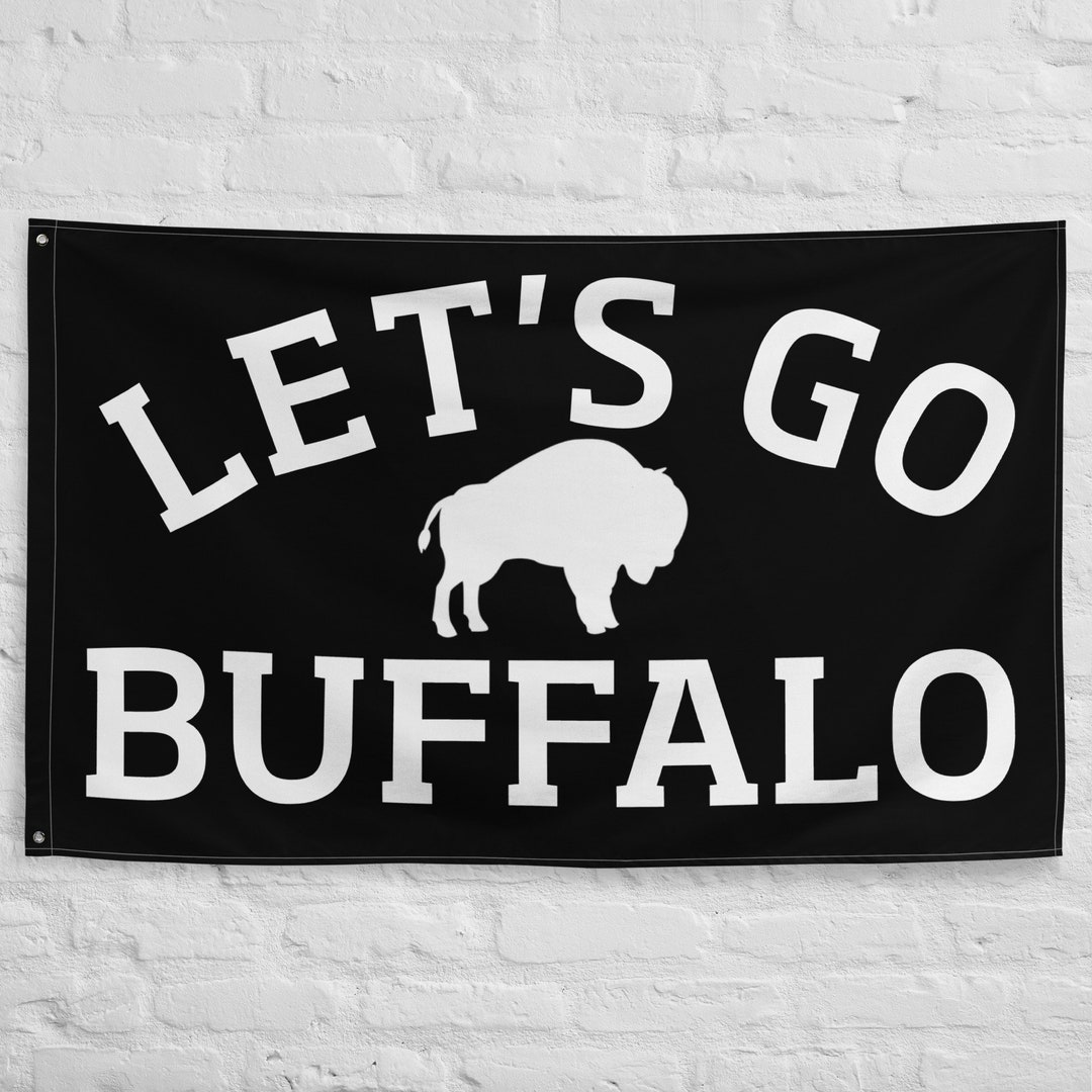 Buffalo Flag Banner, Lets Go Buffalo, Black Buffalo Flag, Buffalo Man ...