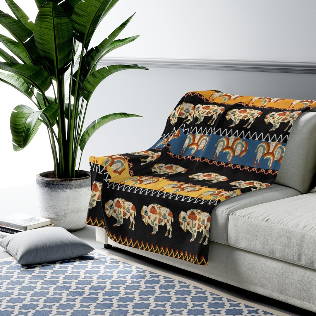 Buffalo Folk Art Cottage Style, Bison, Buffalo, Aztec Folklore ...