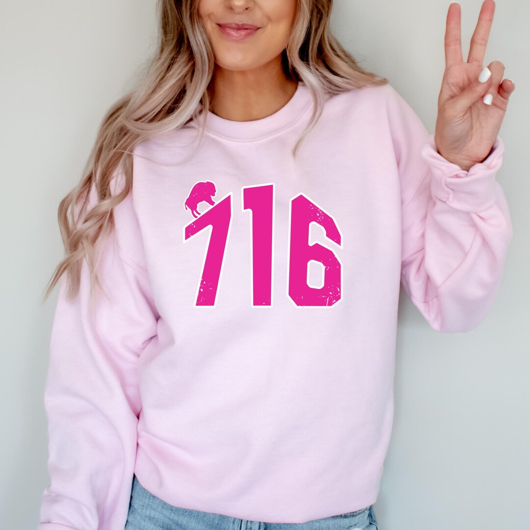 Pink 716 Buffalo NY Design, Girly Buffalo Unisex Heavy Blend™ Crewneck ...