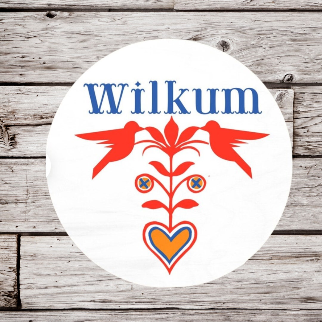 Pennsylvania Dutch Welcome, Wilkum Sign, Hex Sign, Folk Art, Wood Sign ...