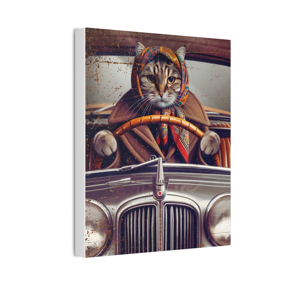 Polish Cat, Babushka Cat, Folk Art Cat Wall Art Gifts, Polish Cat ...