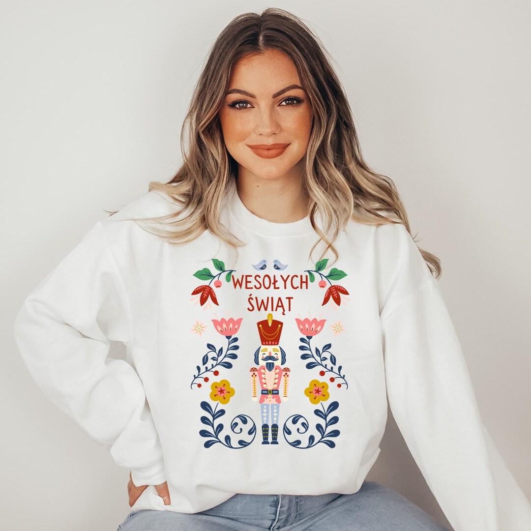 Wesolych Swiat Sweatshirt: Polish Christmas Crewneck Sweater - Etsy