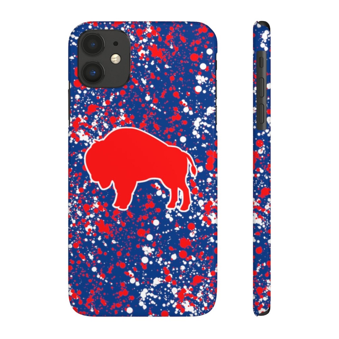 Buffalo Red and Blue Splatter Theme Slim Phone Cases - Etsy