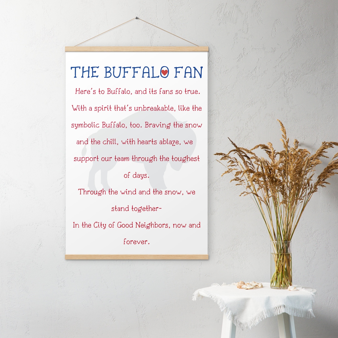 Buffalo Fan Poem, Poster With Hangers for True Buffalonians and Fans - Etsy