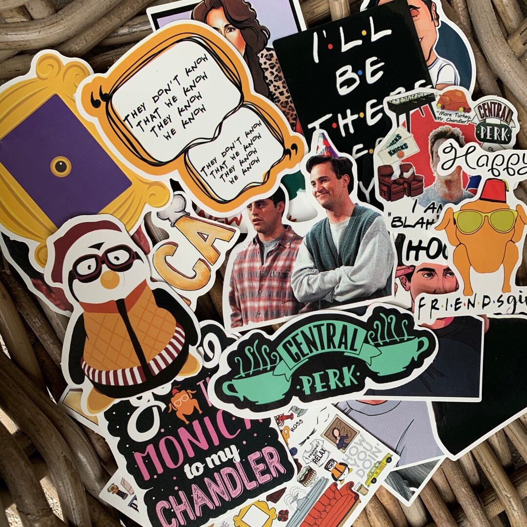 Friends Sticker Bundle 20 Friends Sticker Pack Tv Show Pivot - Etsy