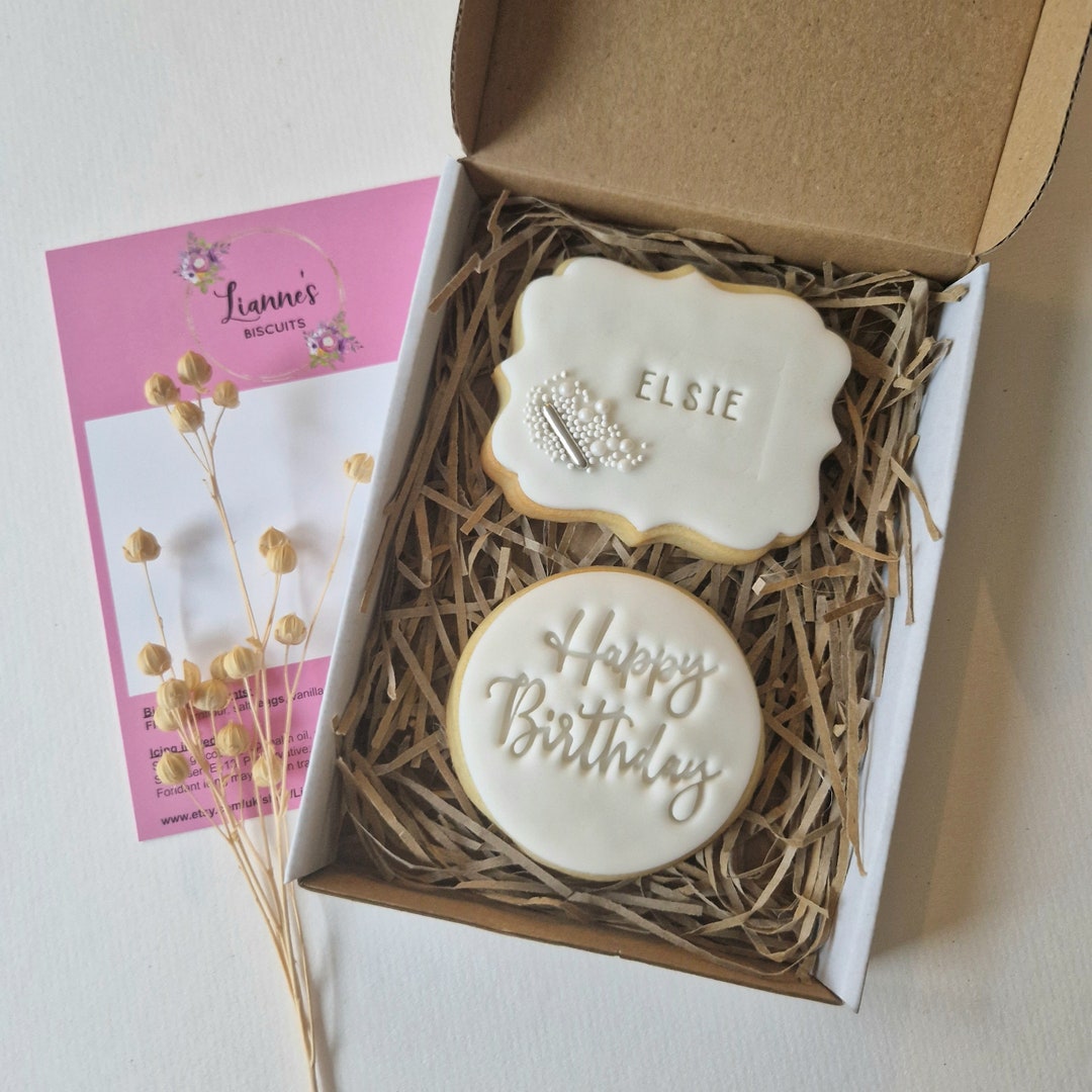 Personalised Biscuits | BIRTHDAY, Thinking of You, Thank You ...