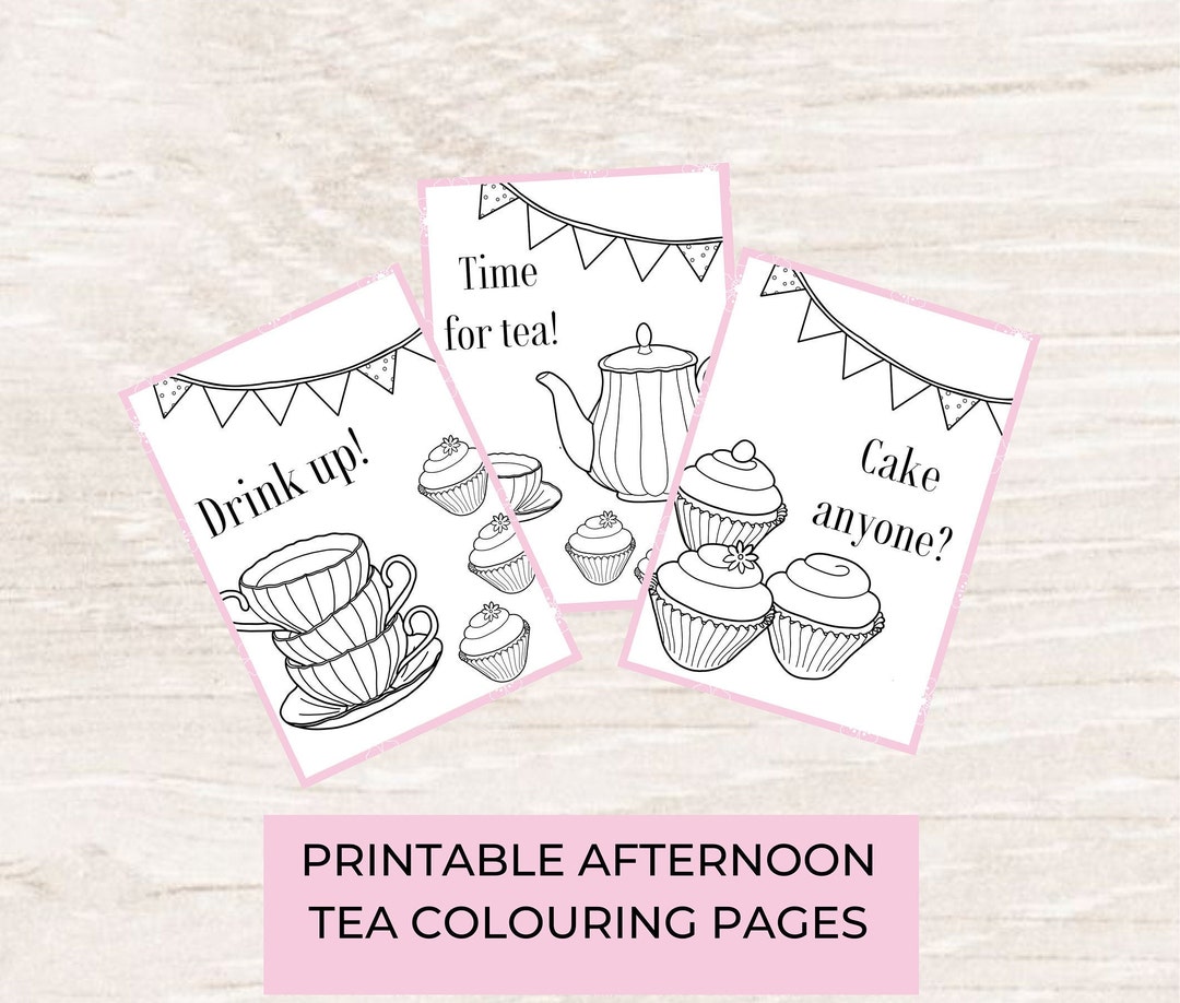 Cupcake Colouring Sheets Afternoon Tea Printable Coloring Pages Pdf - Etsy
