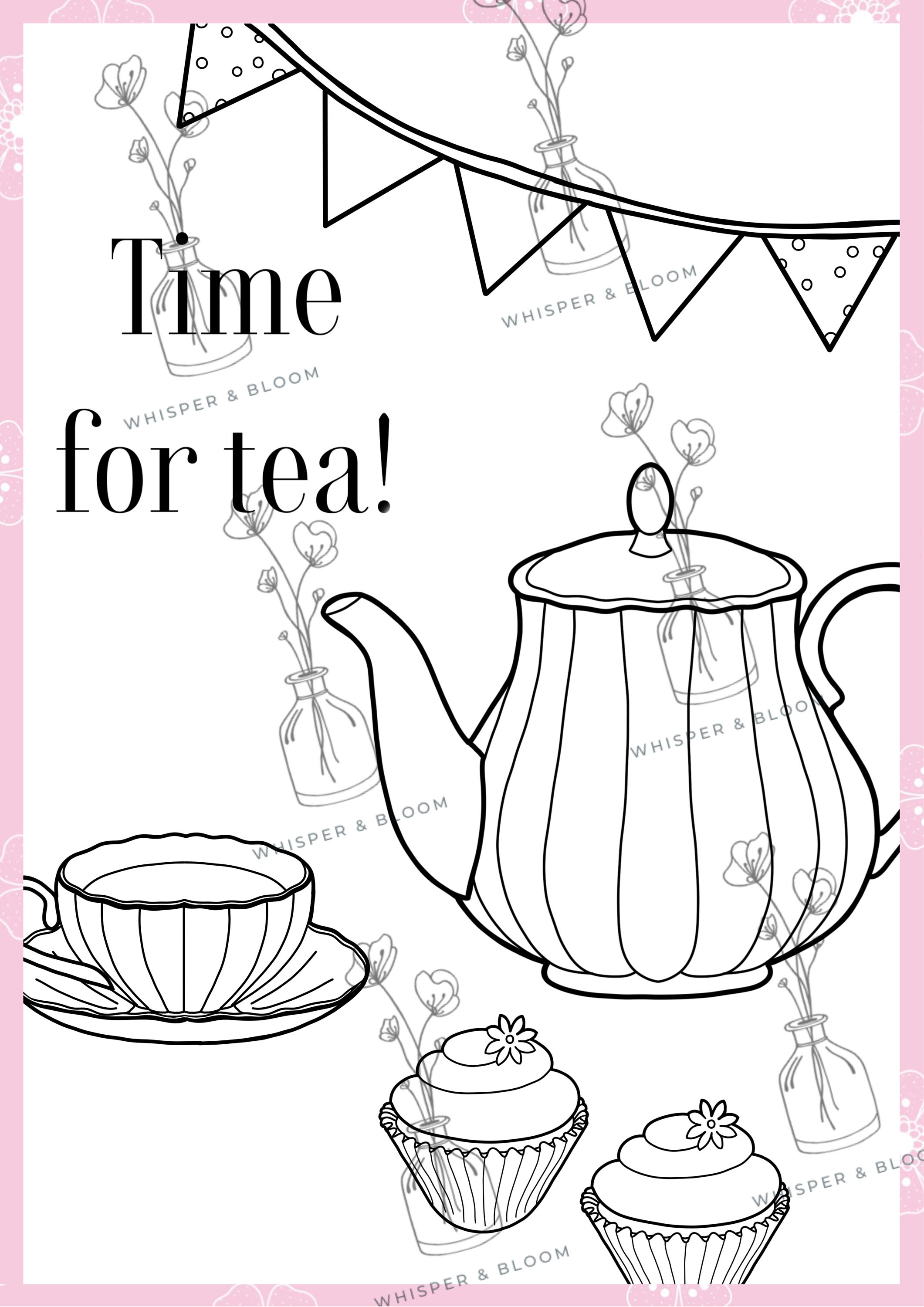 Cupcake Colouring Sheets Afternoon Tea Printable Coloring Pages Pdf - Etsy