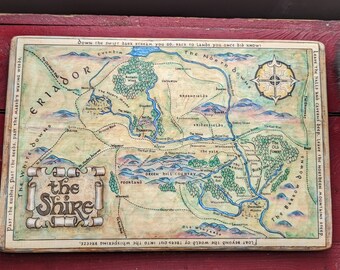 Tolkien Map of Shire - Etsy