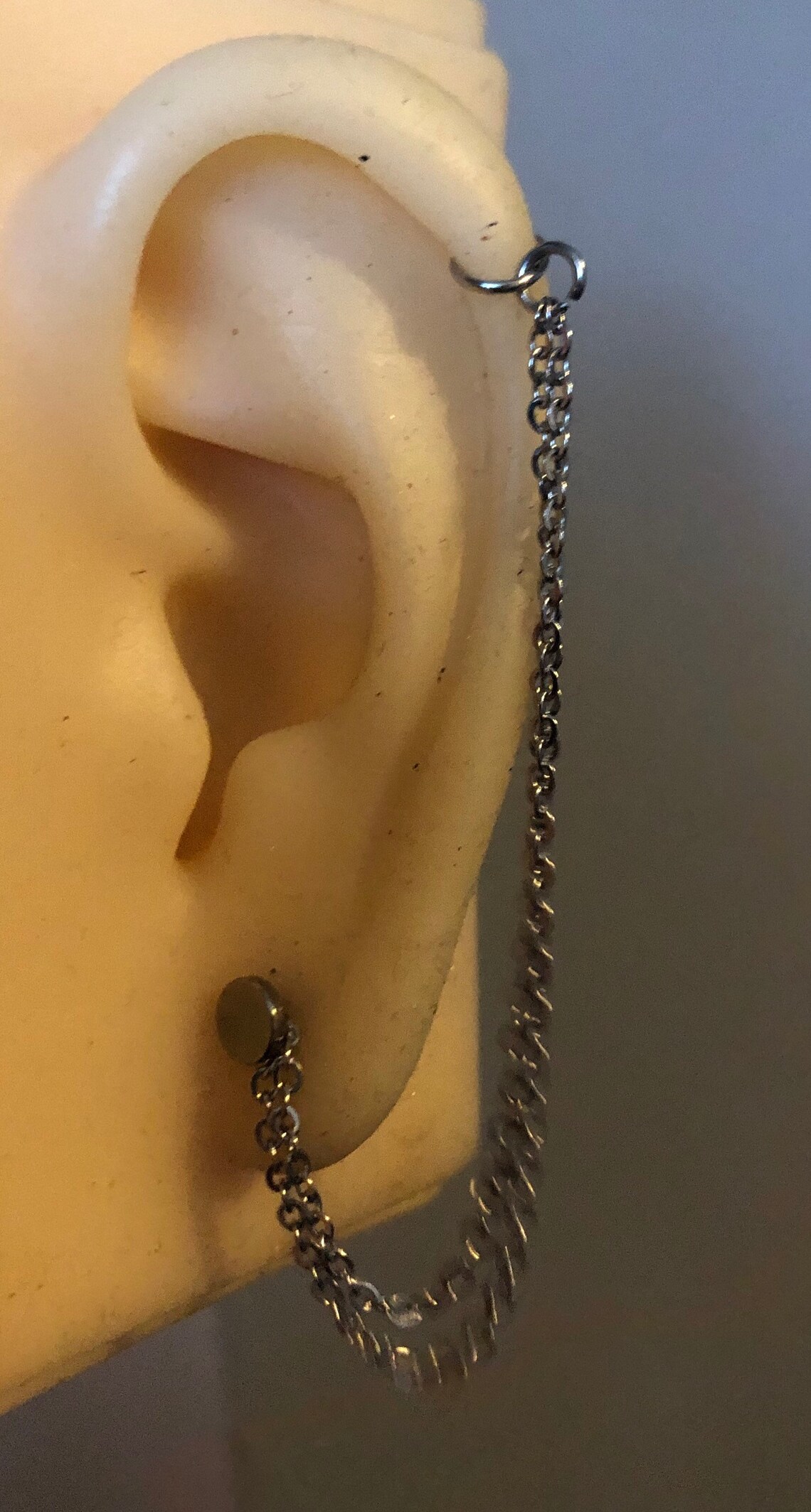 Helix to Ear Lobe Piercing Chain Helix to Lobe Chain | Etsy UK