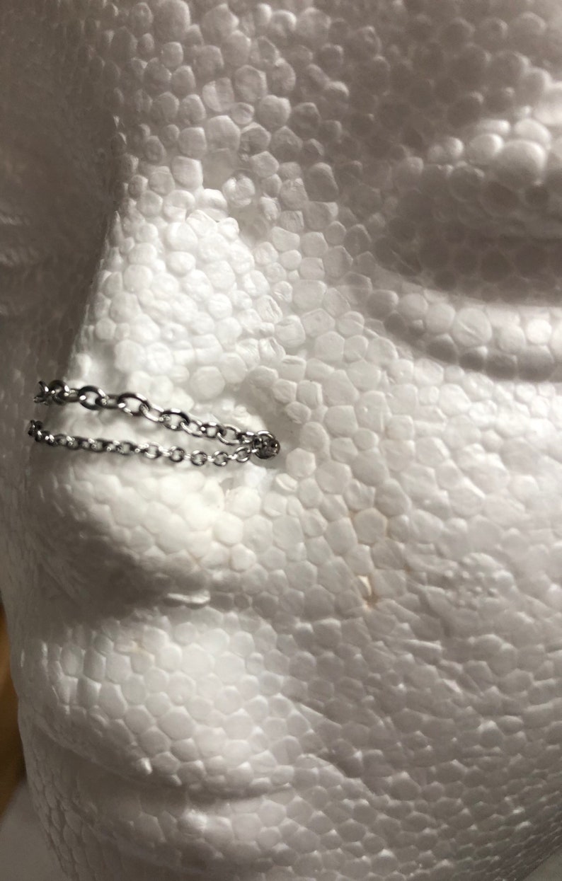 2 Style Double Nose Chain Nose Chain Nose Piercing Chain - Etsy UK