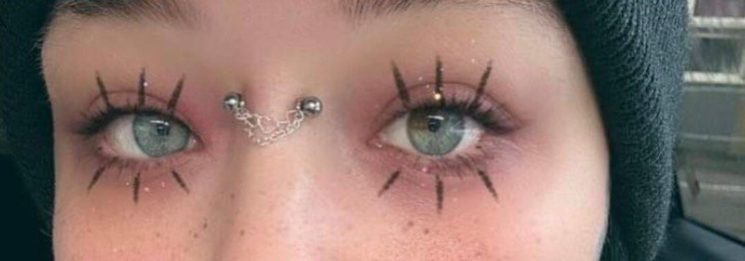 2 Style Double Bridge Chain, Bridge Chain, Bridge Piercing Chain ...