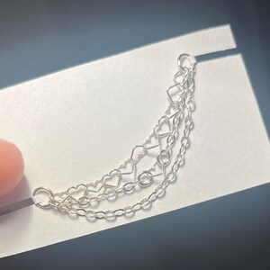 2 Style Barbell Chain, Ear Piercing Chain, Industrial Piercing ...