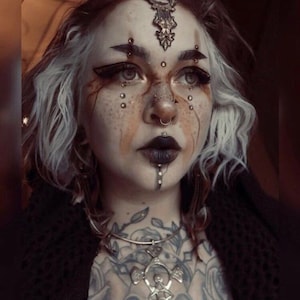 Gold Stainless Steel Nose Chain, Nostril Chain, Piercing Chain,nose ...