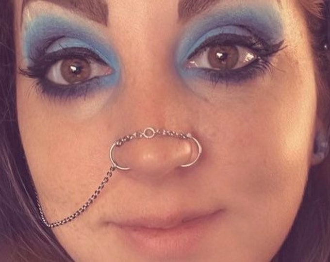 Custom Nose Chain Nose Chain Nostril Chain Nasalang Nose - Etsy