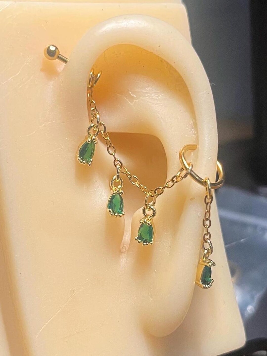 Ear Charm Chain, Ear Piercing Chain, Industrial Piercing/scaffolding ...