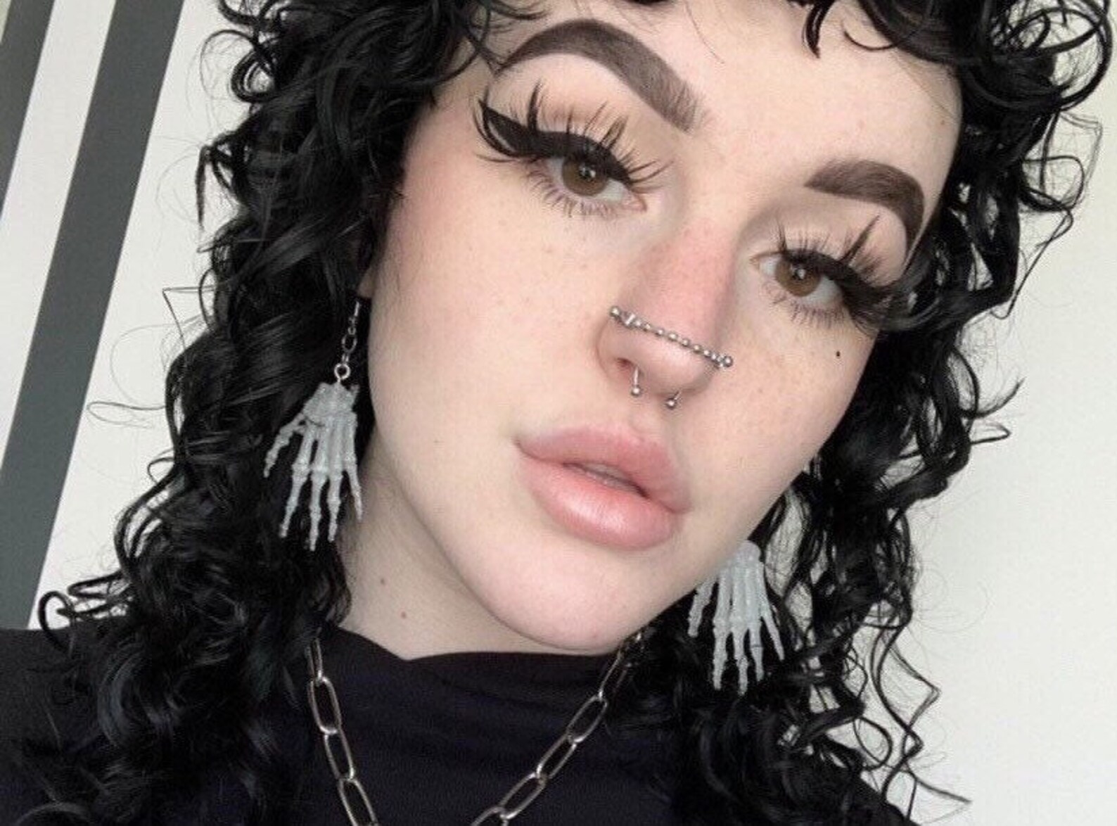 Ball Nose Chain,nose Chain,stainless Steel Nose Chain, Nostril Chain ...