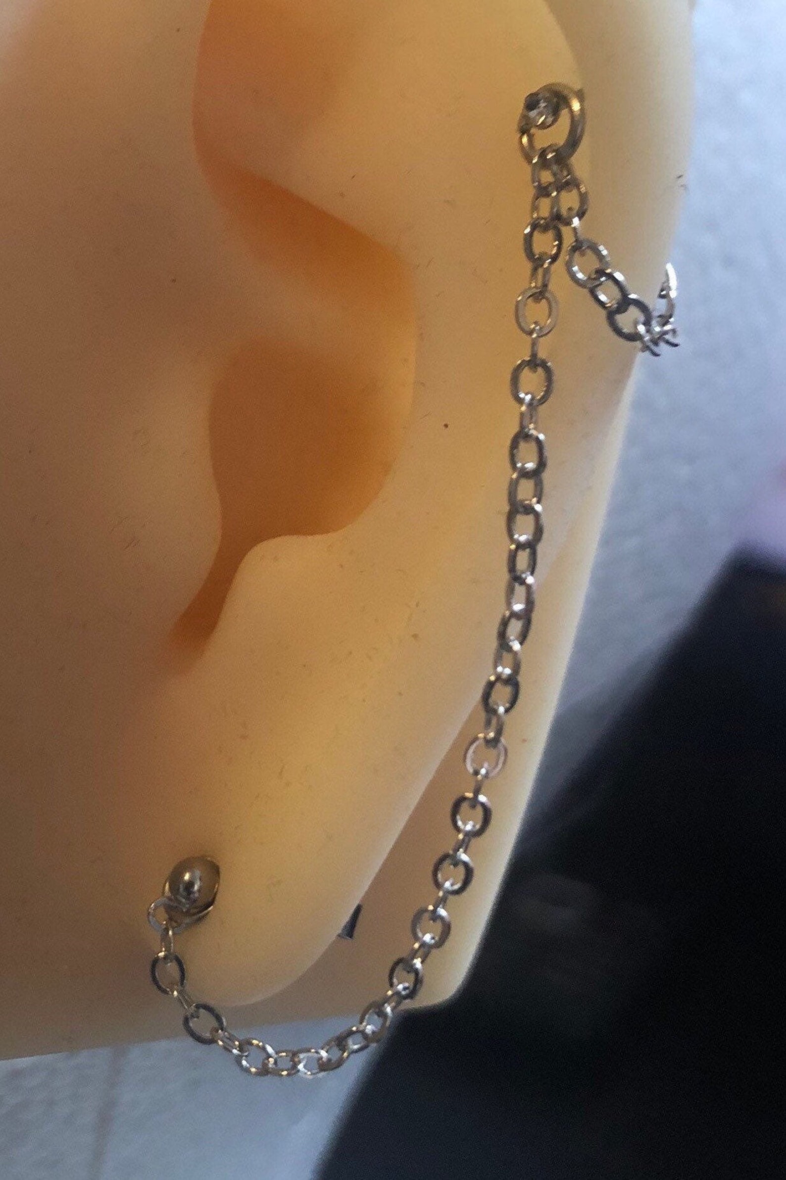 Helix Chain Ear Piercing Chain Helix to Lobe Chain - Etsy UK