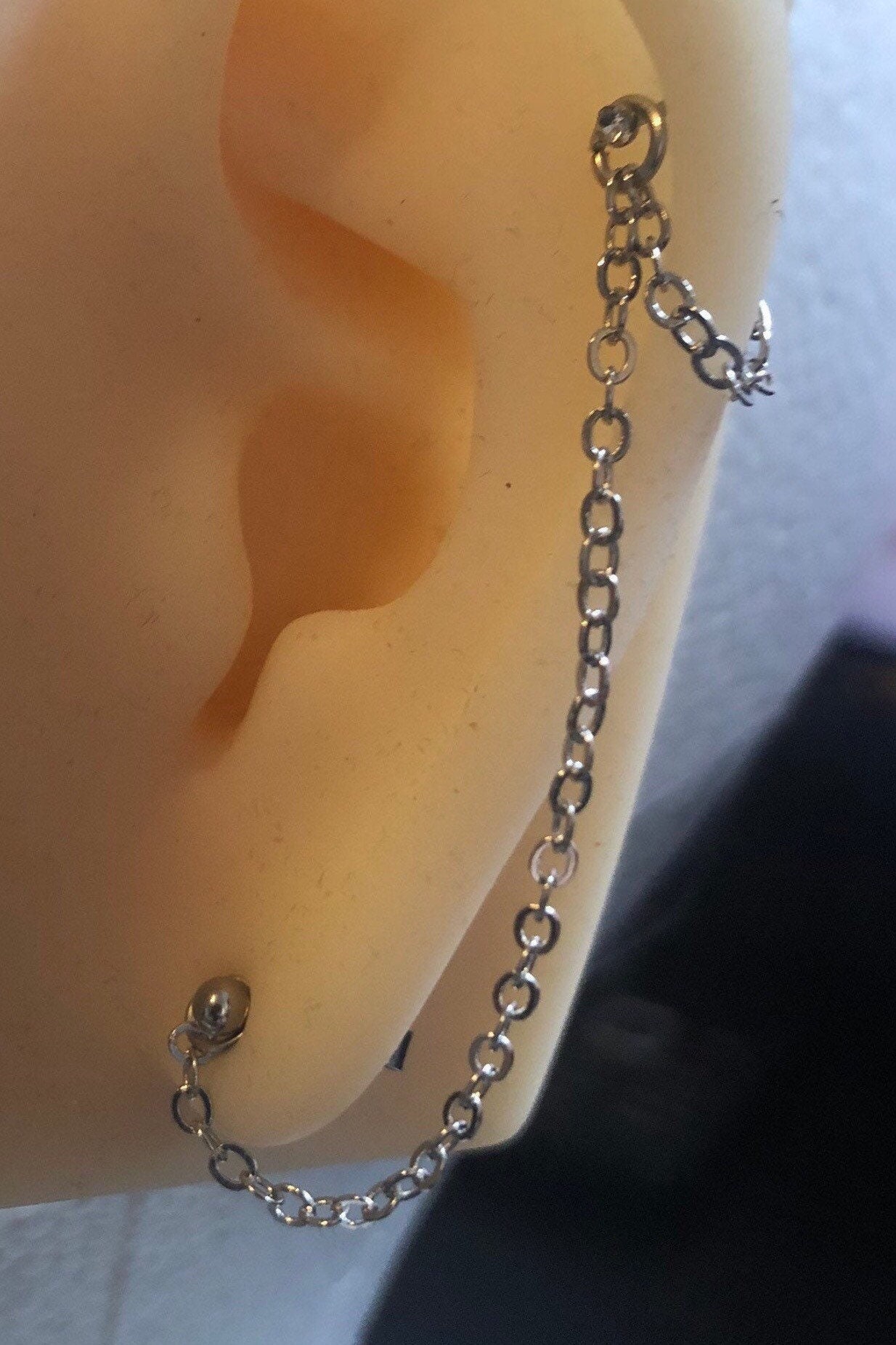Helix Chain Ear Piercing Chain Helix to Lobe Chain - Etsy UK