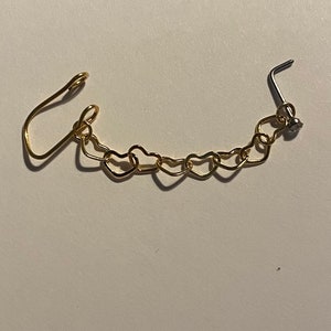 Faux Nose Chain Cuff and Stud, Nose Chain, Nostril Chain, Nose Chain ...