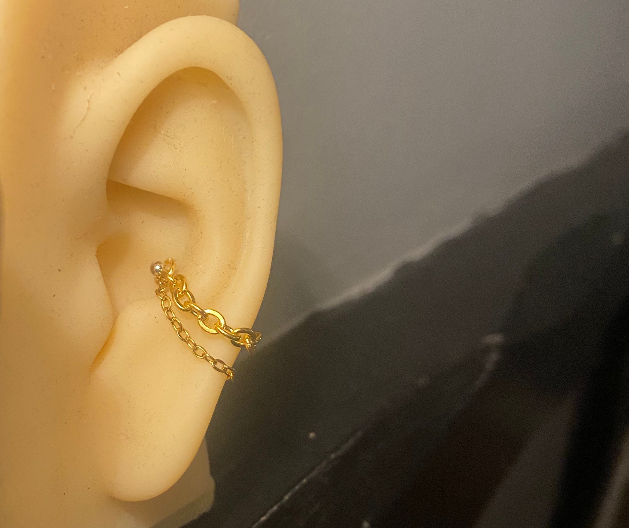 2 Style Conch Chain Conch Piercing Ear Chainconch | Etsy