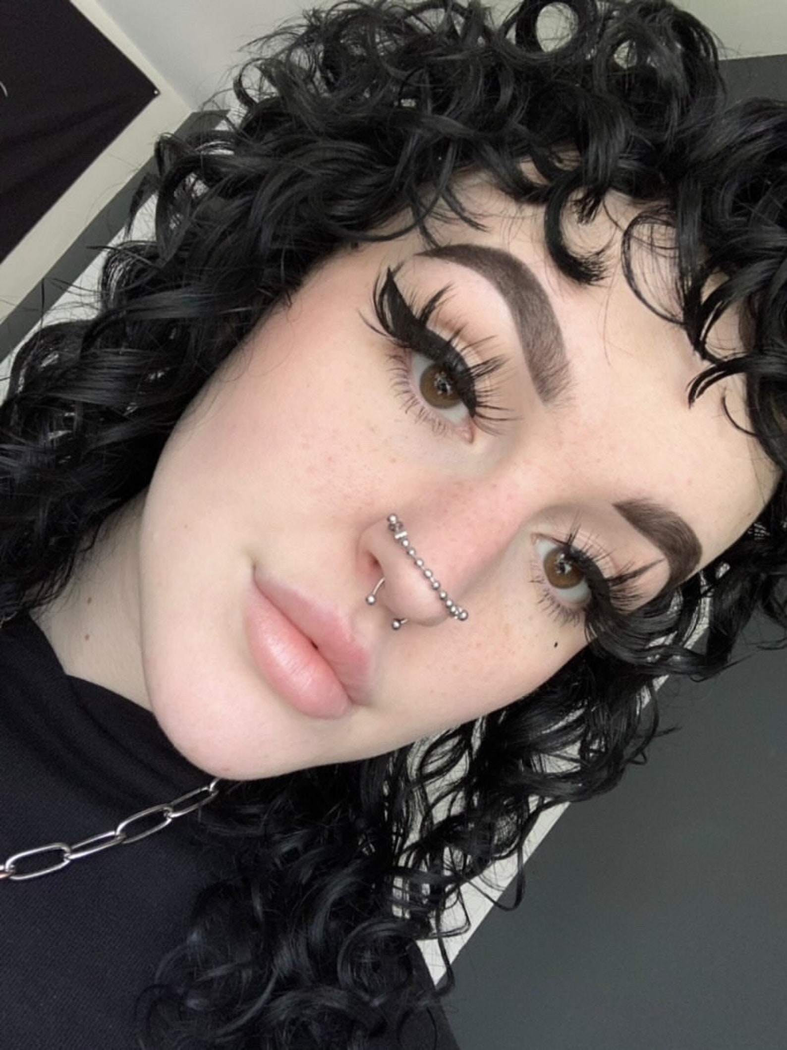 Ball Nose Chain,nose Chain,stainless Steel Nose Chain, Nostril Chain ...