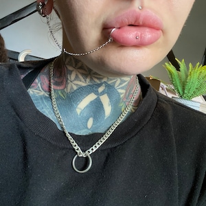 Stainless Steel Lip to Ear Chain: Custom Piercing Jewelry - Etsy