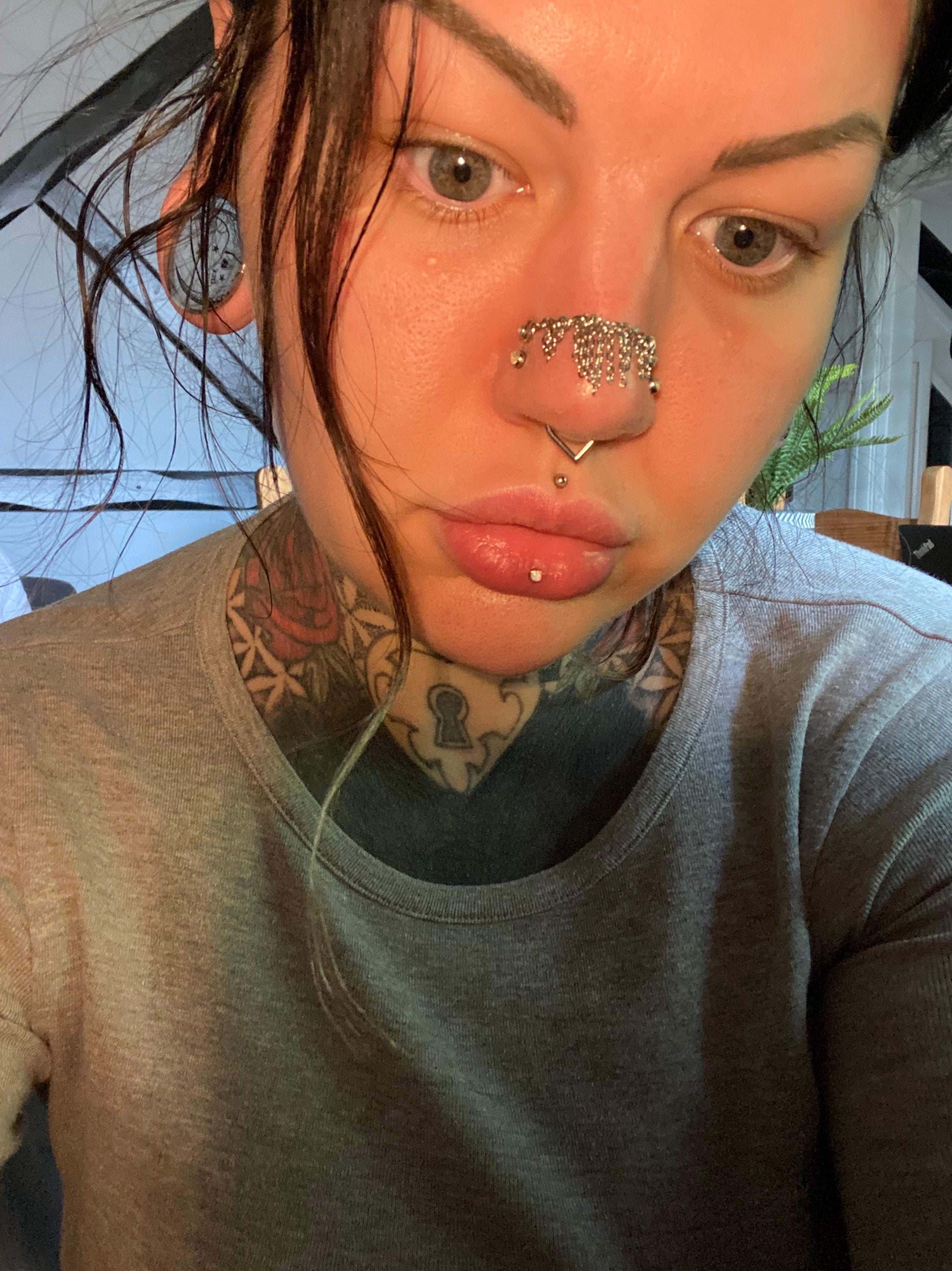 Fringed Nose Chain Nostril Chain Nasallang Nostril Piercing - Etsy UK