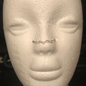 Sterling silver Heart shaped Nose chain for double/ paired | Etsy