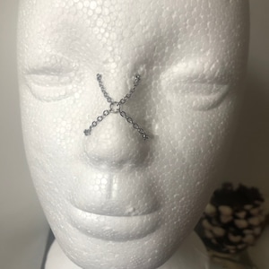 X Nose Chain, Crossover Chain, Piercing Chain, Bridge Chain, X Chain ...