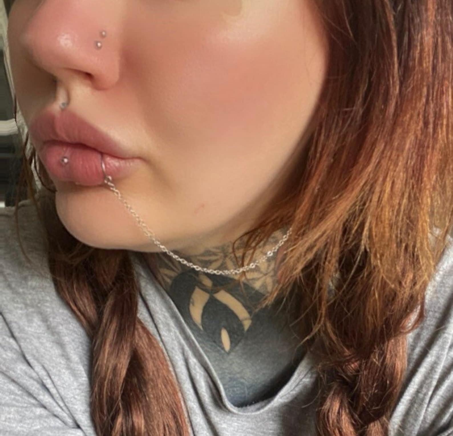 Stainless Steel Lip to Ear Chain: Custom Piercing Jewelry - Etsy