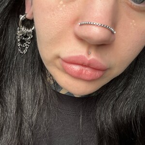 Snake Nose Chain, Box Chain, Silver Nose Chain, Box Nose Chain, Nostril ...