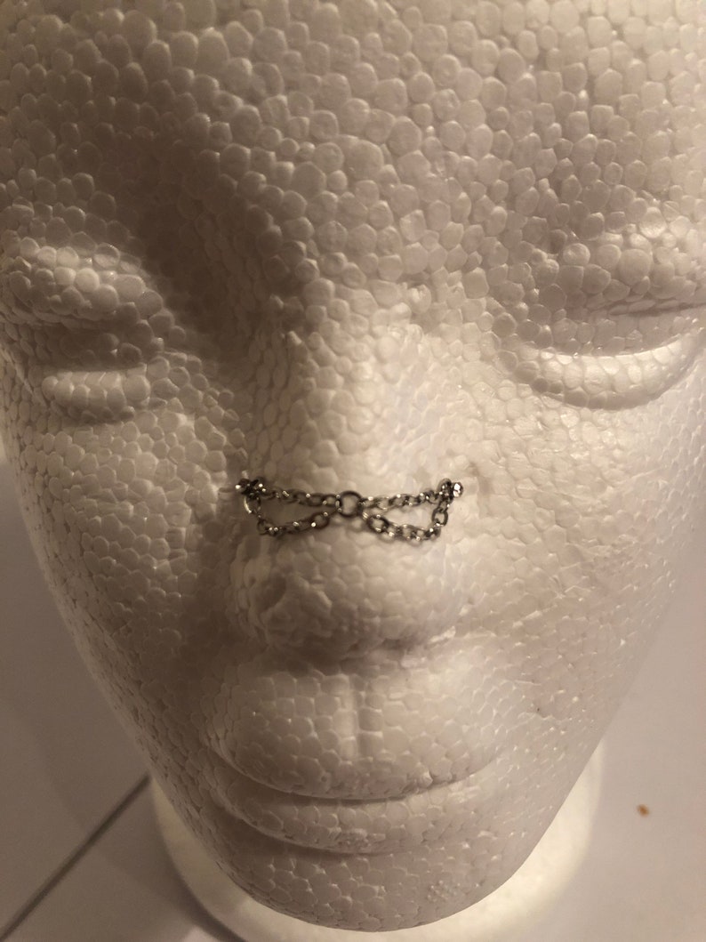 Hanging nose chain Nose chain nostril chain Piercing chain | Etsy